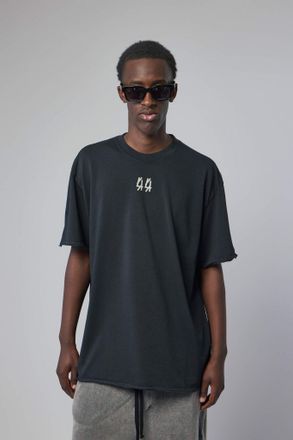 44 Label Group Tee Jersey Faded Black + 44 Stamp Dirty White