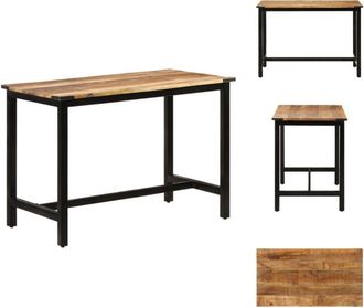 vidaXL Esstisch 110x60x76 cm Massivholz Mango - Industrieller Tisch - Esstisch Massiv Mango - Holztisch - Esszimmertisch - Wohnzimmer Dekoration