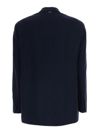 Twinset Double-Breasted Technical Fabric Blazer - Navy