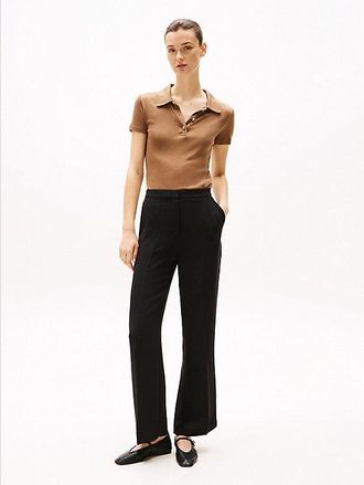 Tommy Hilfiger Pantalon droit décontracté en crêpe