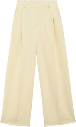Alpha Studio Femme, Pantalons, Beige, Taille: 38 FR Pantalone Pinces Wide Leg