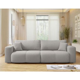Best Mobilier Bestmobilier - Nicole - canap&eacute; droit 4 places convertible avec coffre en tissu