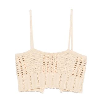 Forte_Forte Femme, Tops, Beige, Taille: 38 FR Knitted Crop Top