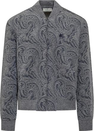 Etro Homme, Vestes, Bleu, Taille: XL Bomber &agrave; Imprim&eacute; Paisley