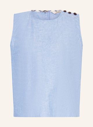 Barbour Blusentop Josie Mit Leinen blau