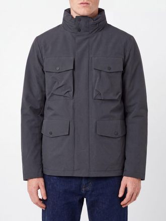 People of Shibuya Kurzer Utility-Parka aus Mikrofaser mit verstaubarer Kapuze