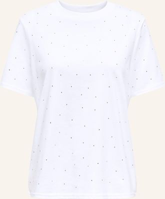 Only T-Shirt Mit Schmucksteinen weiss