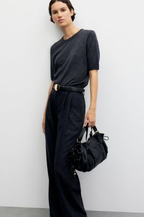 Gerard Darel Pull manches courtes en laine fine - REINE - anthracite