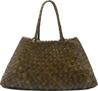 Dragon Diffusion Femme, Sacs, Vert, Taille: ONE Size Santa Croce Big Tapered Leather Strap Bag