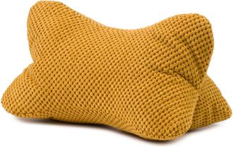 Gözze Lesekissen Sven, Nackenkissen in genoppter Optik, Lese- und Relaxkissen für Nacken und Rücken, 40 x 25 cm - Senf