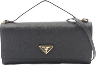 Prada Sac Mini Saffiano Pre-owned - Femme - Pre-owned - Noir - Taille: ONE Size