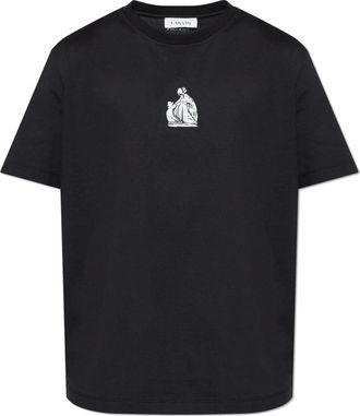 Lanvin Homme, Tops, Noir, Taille: 2XL T-Shirt Imprim&eacute;