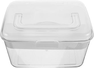 Garneck Tragbare Transparente Medizinbox mit Tragegriff Geteilter Aufbewahrungsbeh&auml;lter f&uuml;r Tabletten und Pillen Kompakte Arzneimittellagerung zur Sicheren un