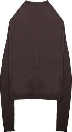 Rick Owens Crater Neck Wool Sweater - Purple