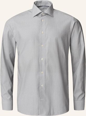 Eton Geometrisch Signature Twill-Hemd Slim Fit blau