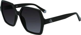 Calvin Klein Jeans Femme, Accessoires, Noir, Taille: 55 MM Square Lunettes de soleil