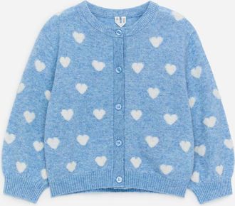 Arket Strickjacke Aus Wolle Und Alpakawolle -Blau