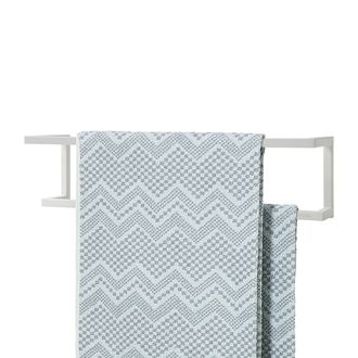 Sealskin Carr&eacute; Handtuchhalter 2-fach, zur Aufbewahrung von 2 gro&szlig;en Handt&uuml;chern, ideal f&uuml;r kleine Badezimmer und G&auml;ste-WC, Handtuchstange zur Wandbefestigung, 