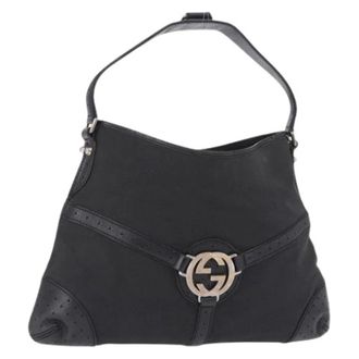 Gucci Sac bandouli&egrave;re vintage Pre-owned en toile - Femme - Pre-owned - Noir - Taille: ONE Size