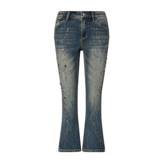 Liu Jo Bootcut Jeans mit Juwelenstickerei - - Jeans - Damen - Blau - W27