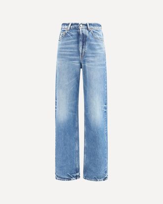 Saint Laurent High waisted wide leg Jeans in denim Female 27