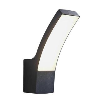 Lindby LED Applique Exterieur Ilvita (Moderne) en Noir Aluminium (1 lampe,à), Murale Luminaire Lampe Jardin Eclairage dexterieur