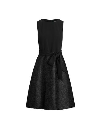 Ralph Lauren PRINTED GEORGETTE ALETHEO SLEEVELESS EVENING DRESS