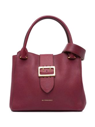 Burberry sac à main Buckle Tote médium en cuir de veau grainé (2000-2017) - Rouge