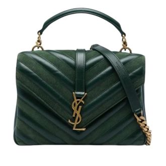 Saint Laurent Sacoche College Pre-owned - Femme - Pre-owned - Vert - Taille: ONE Size