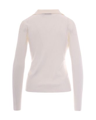 Liu Jo Womens Knit Sweater Fantasia Ricotta Milk Virgin Wool Jumpers