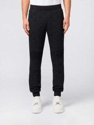 Philipp Plein Jersey-Jogginghose mit geradem Bein und Monogramm-Logo