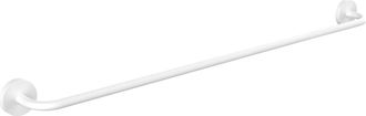 Emco Round Handtuchhalter zur Wandmontage mit Einer L&auml;nge von 80 cm I Handtuchstange zum Kleben oder Bohren I Handtuchstange in Wei&szlig;