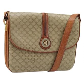 Celine Sac Bandouli&egrave;re Vintage en Toile Pre-owned - Femme - Pre-owned - Beige - Taille: ONE Size