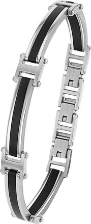 s.Oliver Armband Edelstahl Herren Armschmuck, 18,5+1,5+1,5 cm, Silber, Kommt in Schmuck Geschenk Box, 2035798