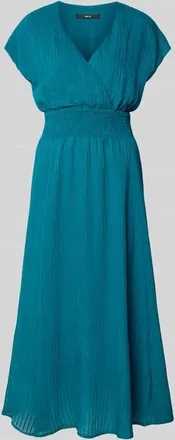 Zero Midikleid aus Viskose-Mix mit Smok-Details