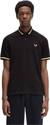 Fred Perry Homme, Tops, Noir, Taille: L Noir/Champagne Chemise à bordure unique