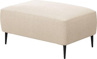 Studio Copenhagen home24 Polsterhocker 90 x 45 x 60cm Beige/Beige Webstoff Saia: Beige
