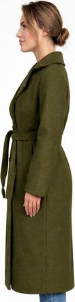 Elara Trenchcoat Langer Damen Mantel mit Bindeg&uuml;rtel & doppelter Knopfleiste