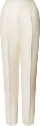 Alberta Ferretti Femme, Pantalons, Blanc, Taille: 38 FR Pantalon de costume en laine et soie