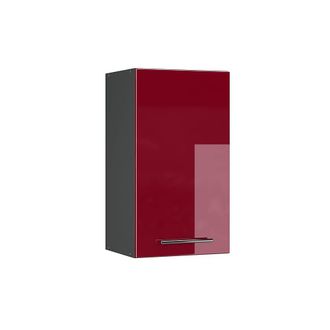 Vicco Hängeschrank Fame-Line, hängender Küchenschrank, Bordeaux Hochglanz/Anthrazit, 40 cm