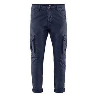 Bomboogie Homme, Pantalons, Bleu, Taille: W29 Pantalon cargo en gabardine de coton
