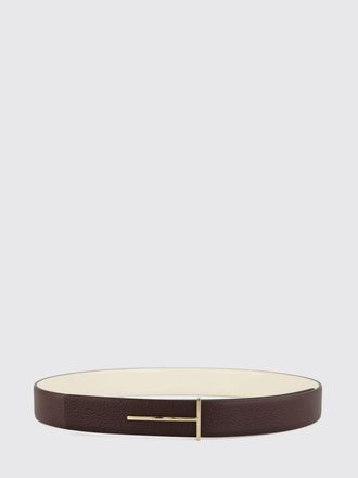 Tom Ford Ceinture en cuir de veau grain&eacute; avec boucle monogramme