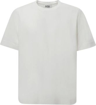 Alpha Studio Homme, Tops, Blanc, Taille: 3XL T-shirt &agrave; col rond