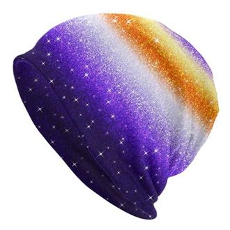 Ahdyr Bonnet Fin Vert ombr&eacute; &agrave; Paillettes de No&euml;l, Extensible, en Maille l&eacute;g&egrave;re et Souple, pour Femmes et Hommes