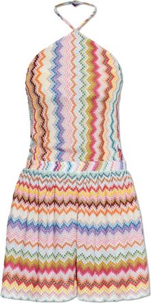Missoni Femme, Combinaisons et Ensembles, Multicolore, Taille: 40 FR Combinaison &agrave; chevrons en m&eacute;lange de viscose avec encolure Bardot
