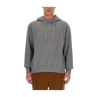 Etro Homme, Sweatshirts et sweats &agrave; capuche, Gris, Taille: S SweaT-shirts &agrave; capuche