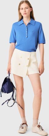 Maje Short Trompe-lail En Tweed - Blanc - 34 - Maje