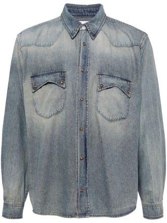 Rhude Ausgeblichenes Jeanshemd - Blau