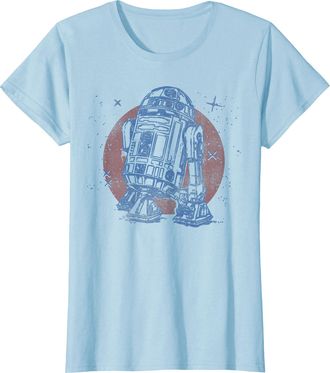 Star Wars R2-D2 Retro-Logo im Vintage-Look, Neonfarben, glitzernd T-Shirt