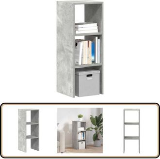 vidaXL Vidaxl - Bibliothèque empilable gris béton 30x30x80 cm bois dingénierie